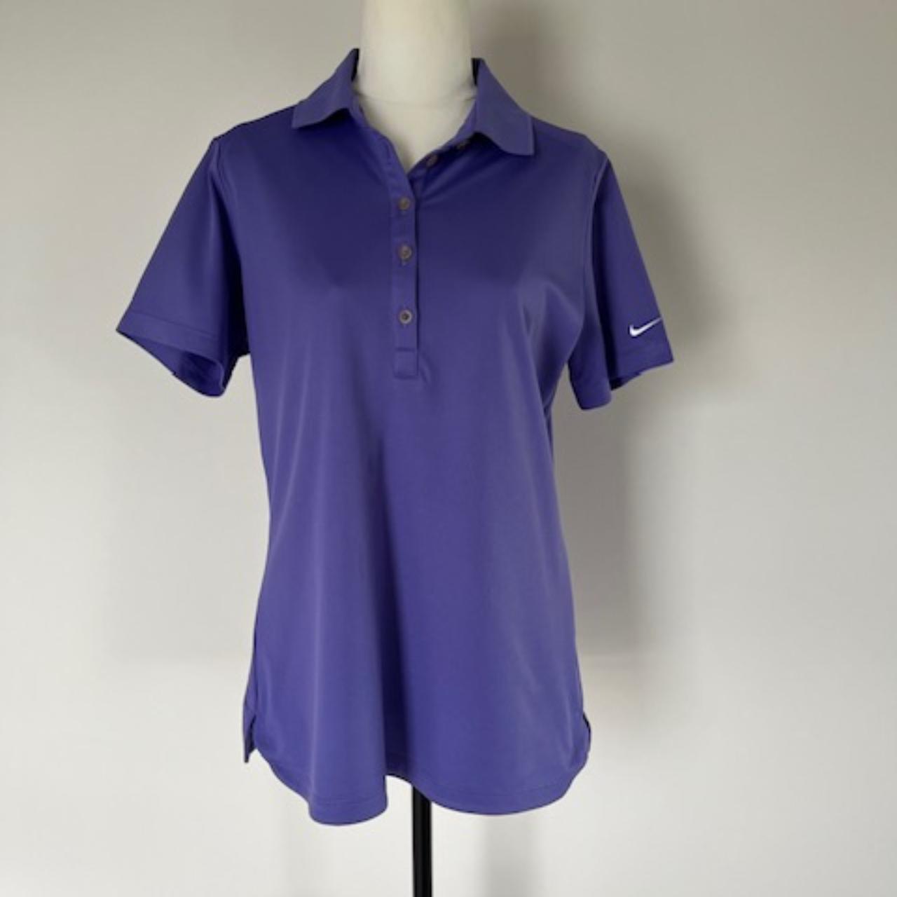 Nike Dri Fit Purple Golf Womens Top Size Medium - Depop