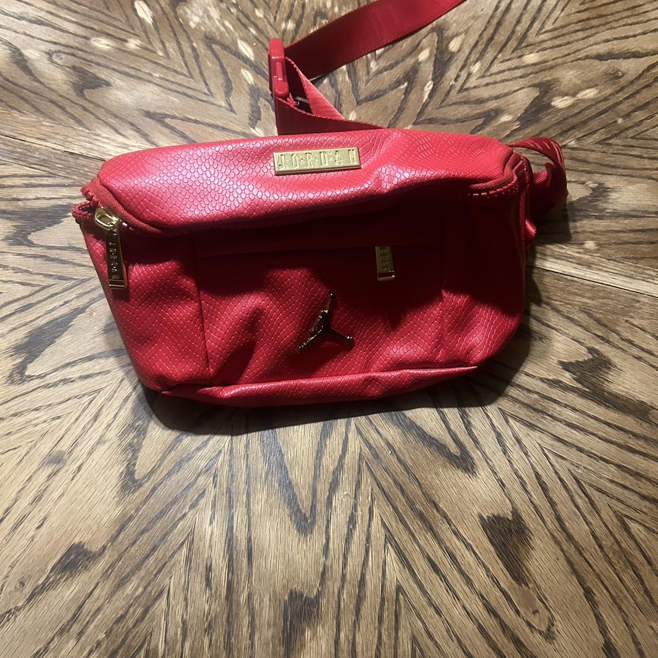 Red jordan cross body bag - Depop