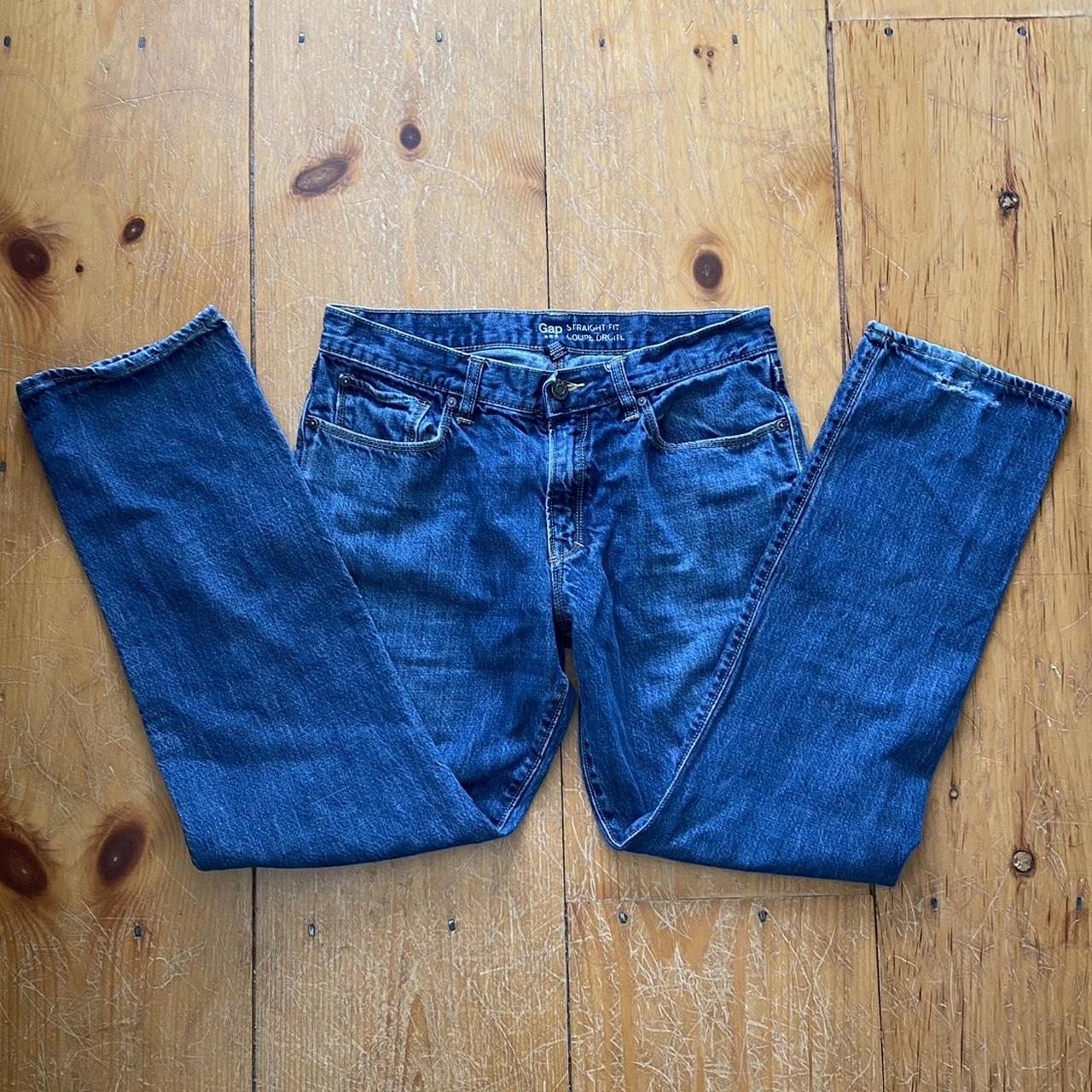gap jeans! not as vibrant irl baggy fit high... | Depop