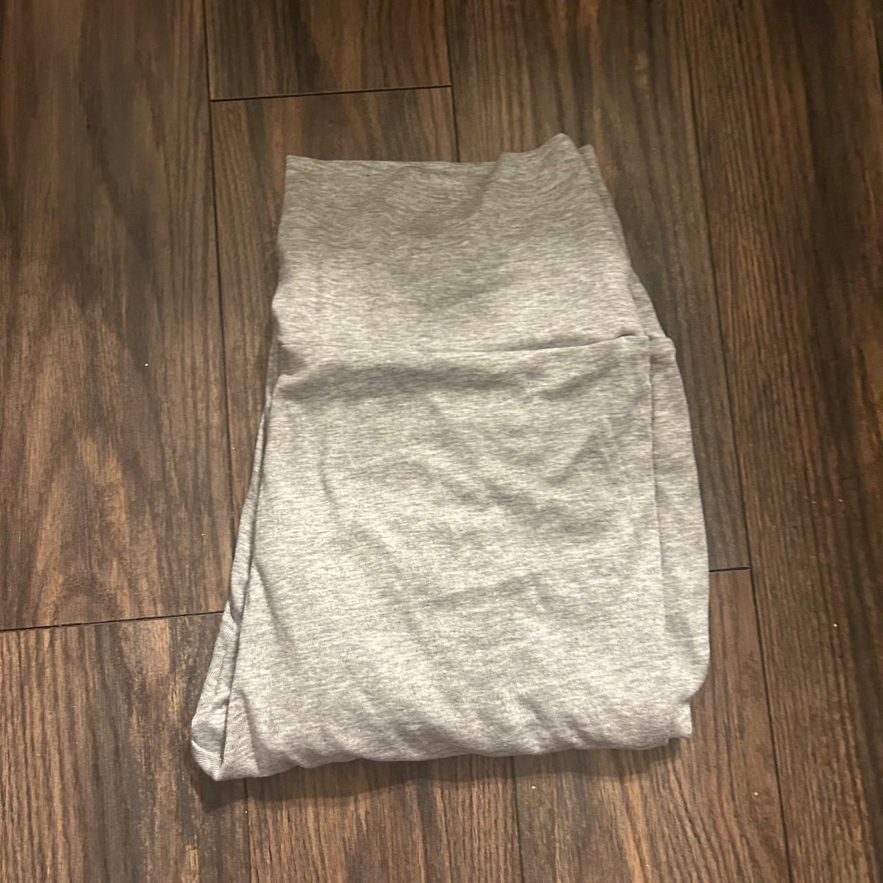 The grey cotton fold-over flared set(skims dupe)... - Depop