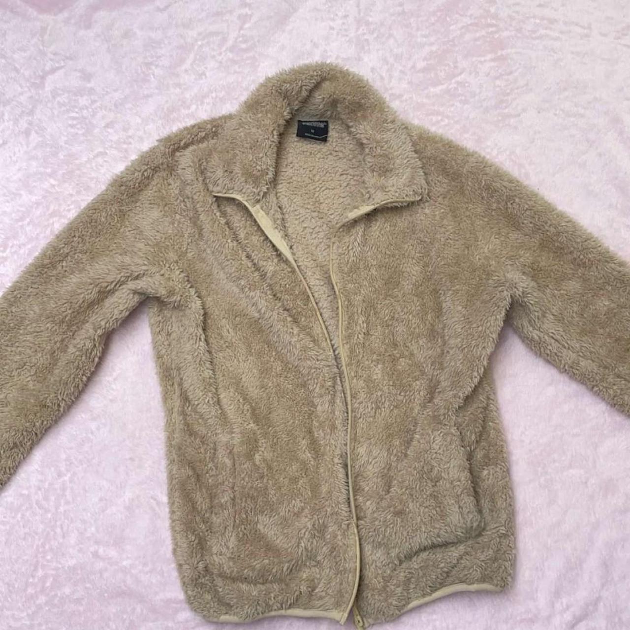 fluffy tan jacket ☆ - Depop