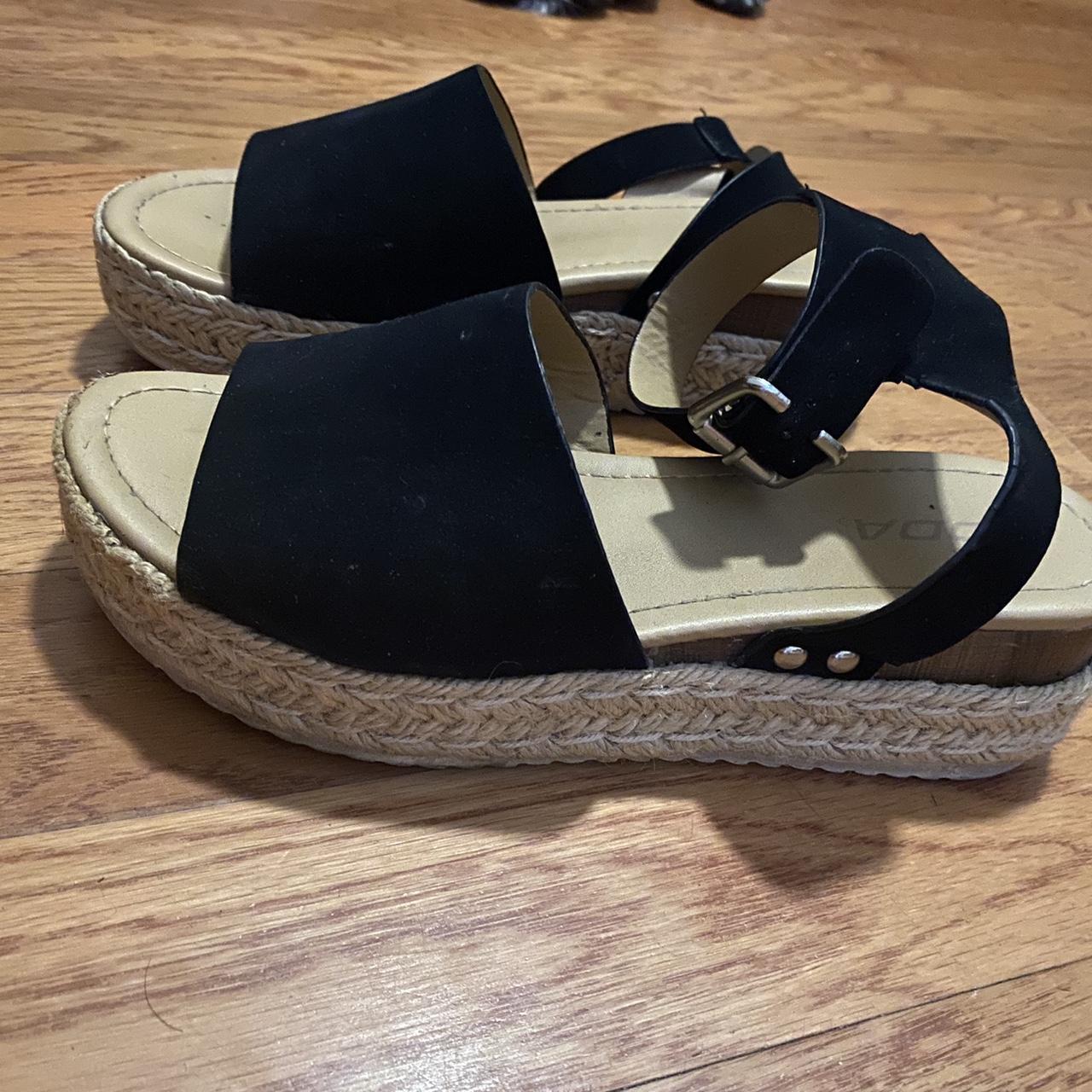 Size 8.5 Soda platform sandals. Great church shoes
