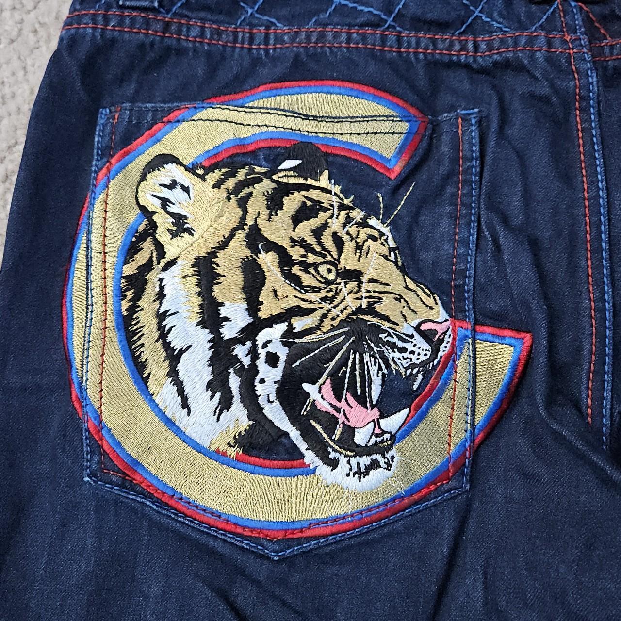 Baggy 90's Jnco Style Coogi Tiger Embroidery jeans!... - Depop