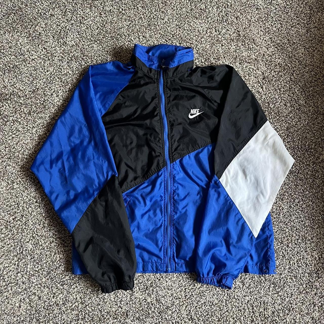 Vintage 90s Nike windbreaker jacket. Has a hood... - Depop