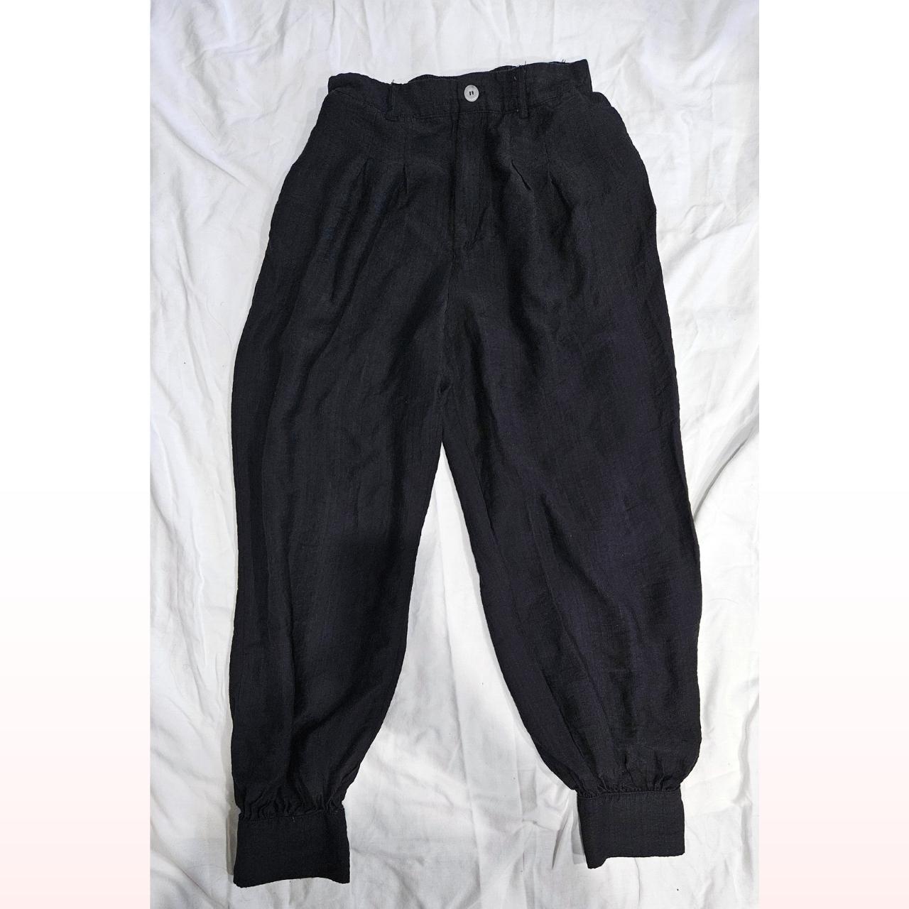 Linen joggers High waisted dark brown borderline... - Depop