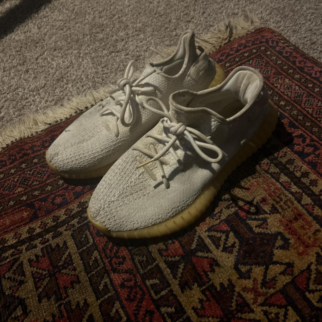 Yeezy cream size 10. Sticker inside shoe rubbed away... - Depop