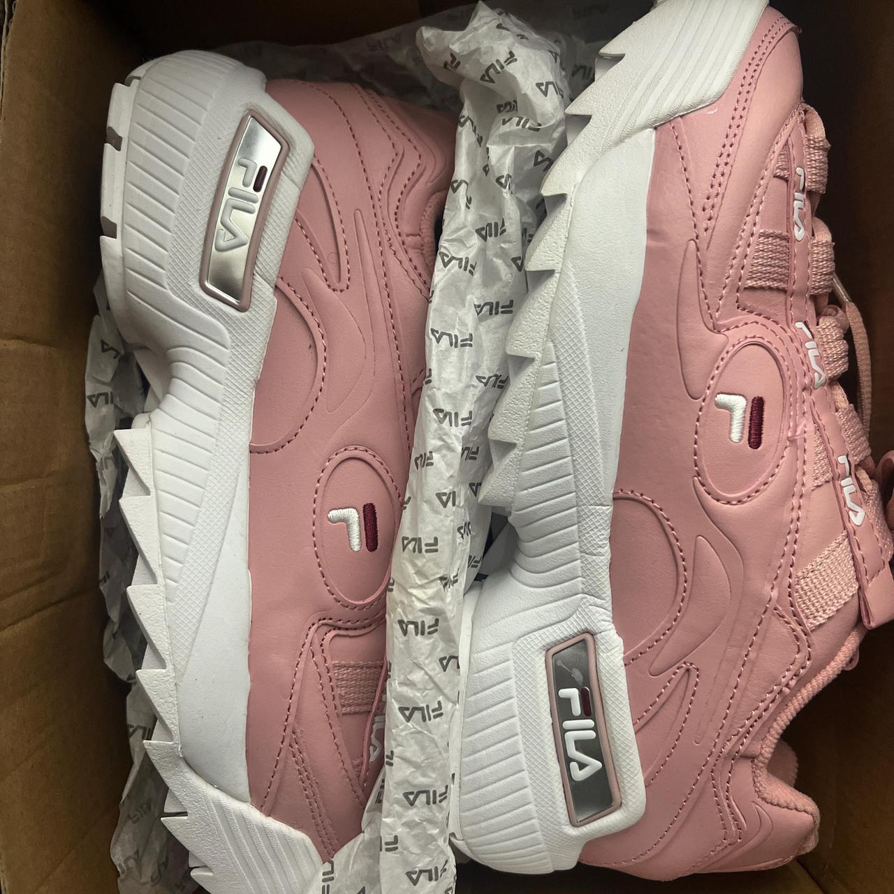 Never Worn Pastel Pink Filas Size 8 12 Women Depop