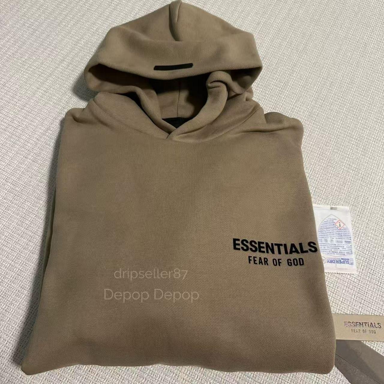 ESSENTIALS 24FW DESERT SAND HOODIES S SIZE | Depop
