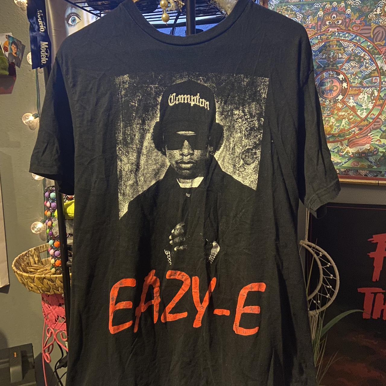 Black and red Eazy-E T-shirt #hiphop branded UO... | Depop