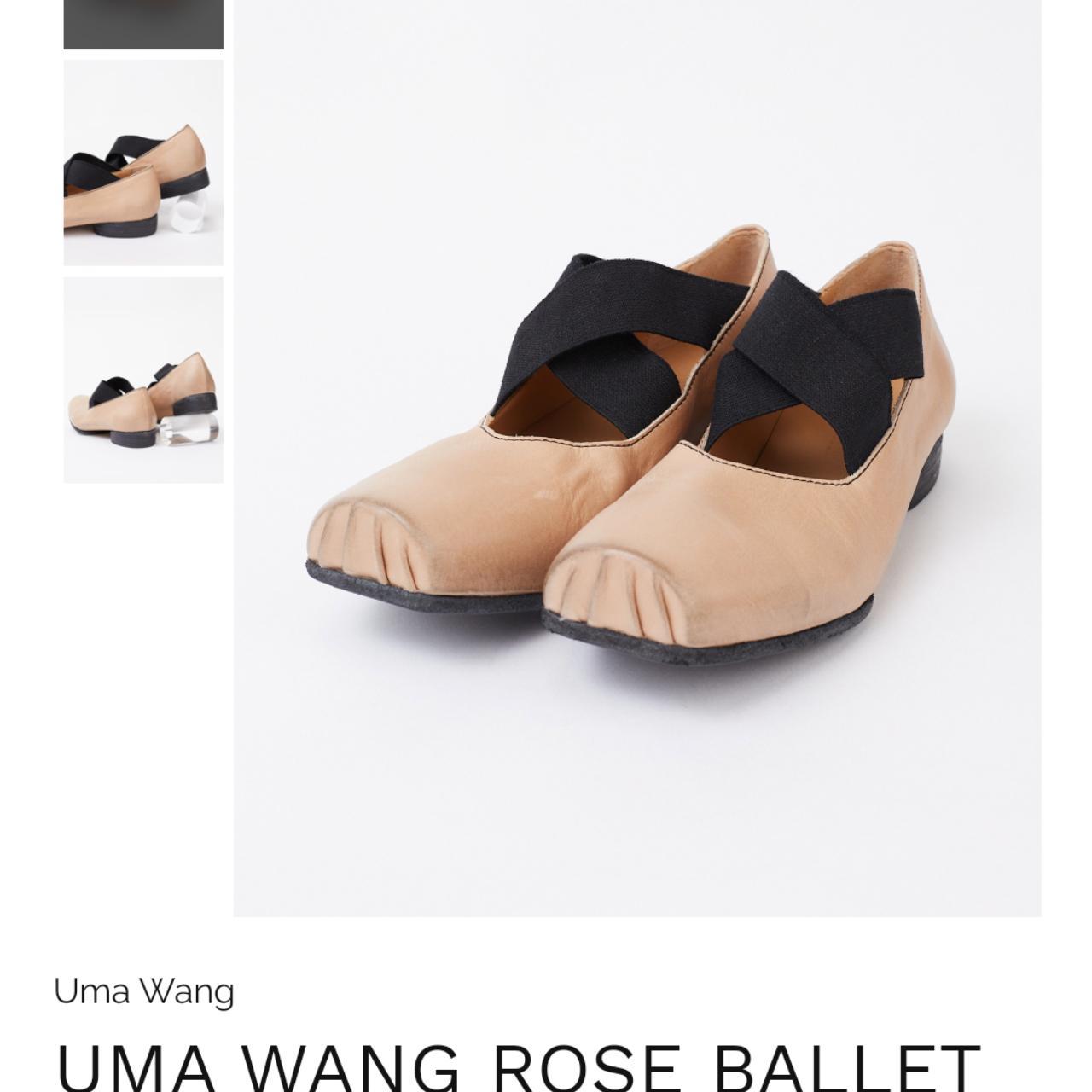 Uma Wang size 3 real leather ballet pump in rose... - Depop