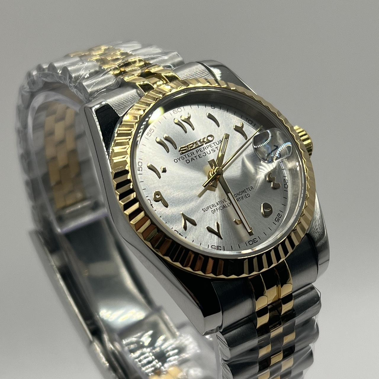 SEIKO MOD WATCH - ROYAL GOLD 36MM BRAND NEW WITH A... - Depop