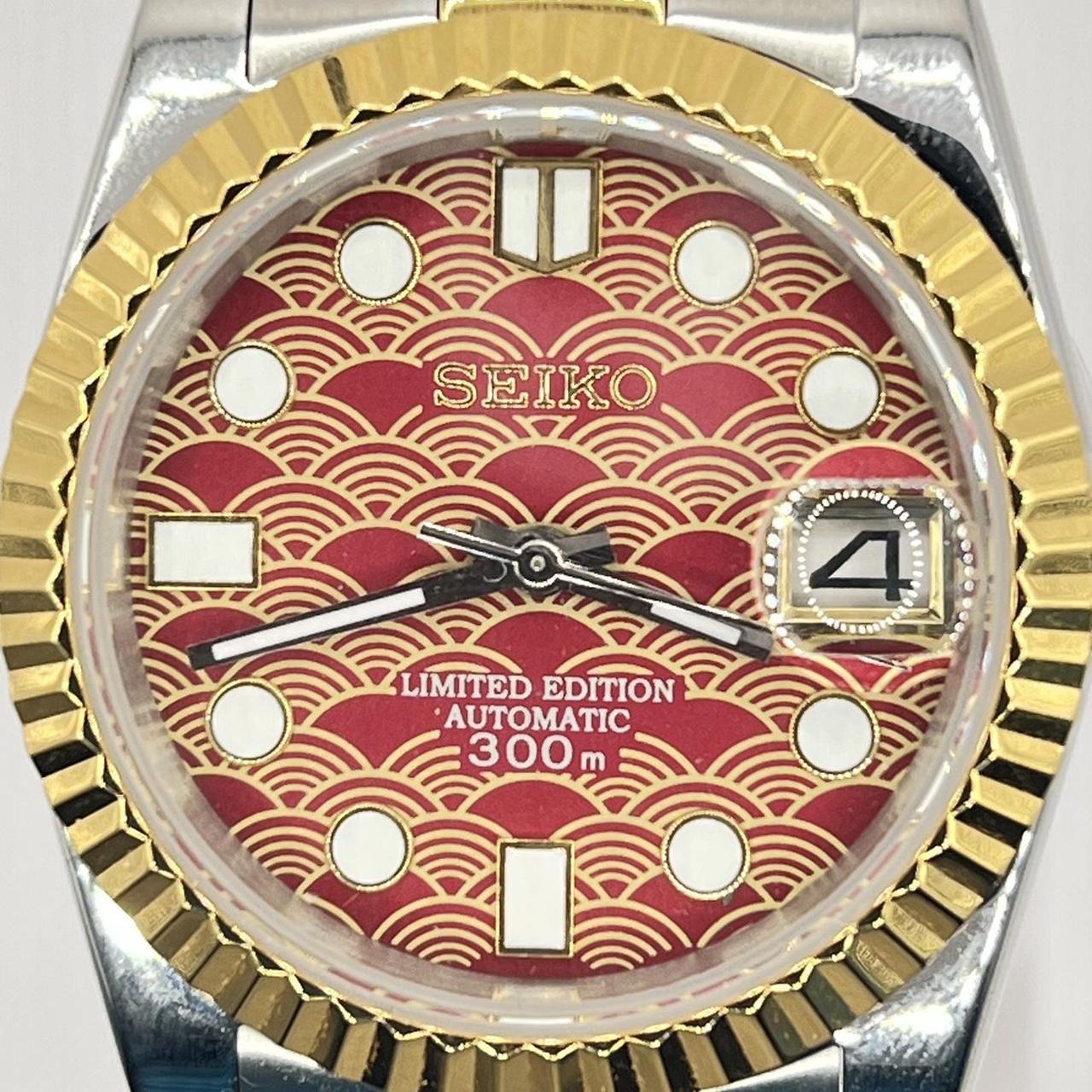 SEIKO WATCH GOLD MOD - RED WAVES Seiko MOD watch... - Depop