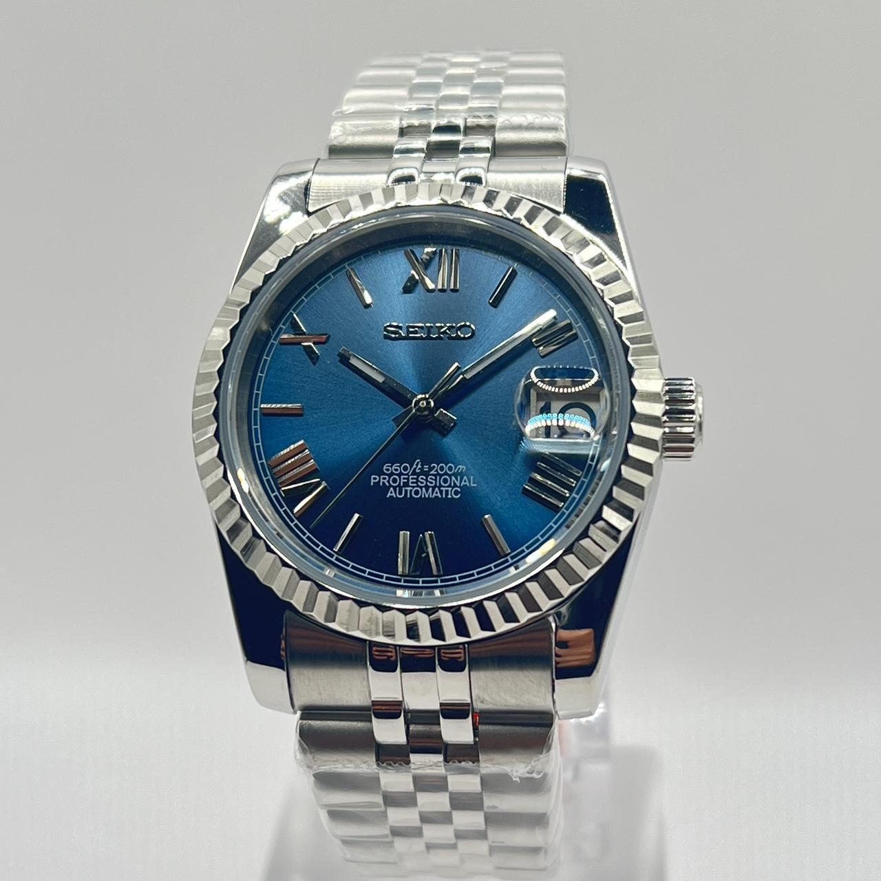 SEIKO MOD WATCH - MIDNIGHT BLUE Seiko MOD watch... - Depop