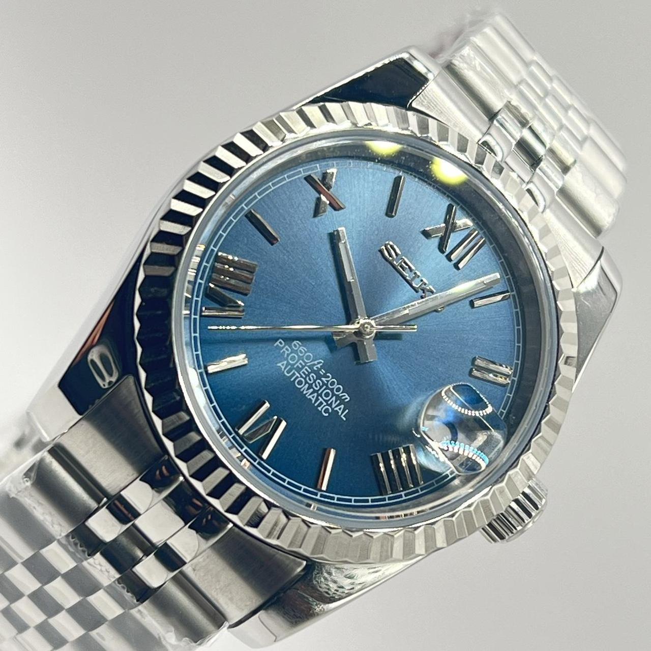 SEIKO MOD WATCH - MIDNIGHT BLUE Seiko MOD watch... - Depop