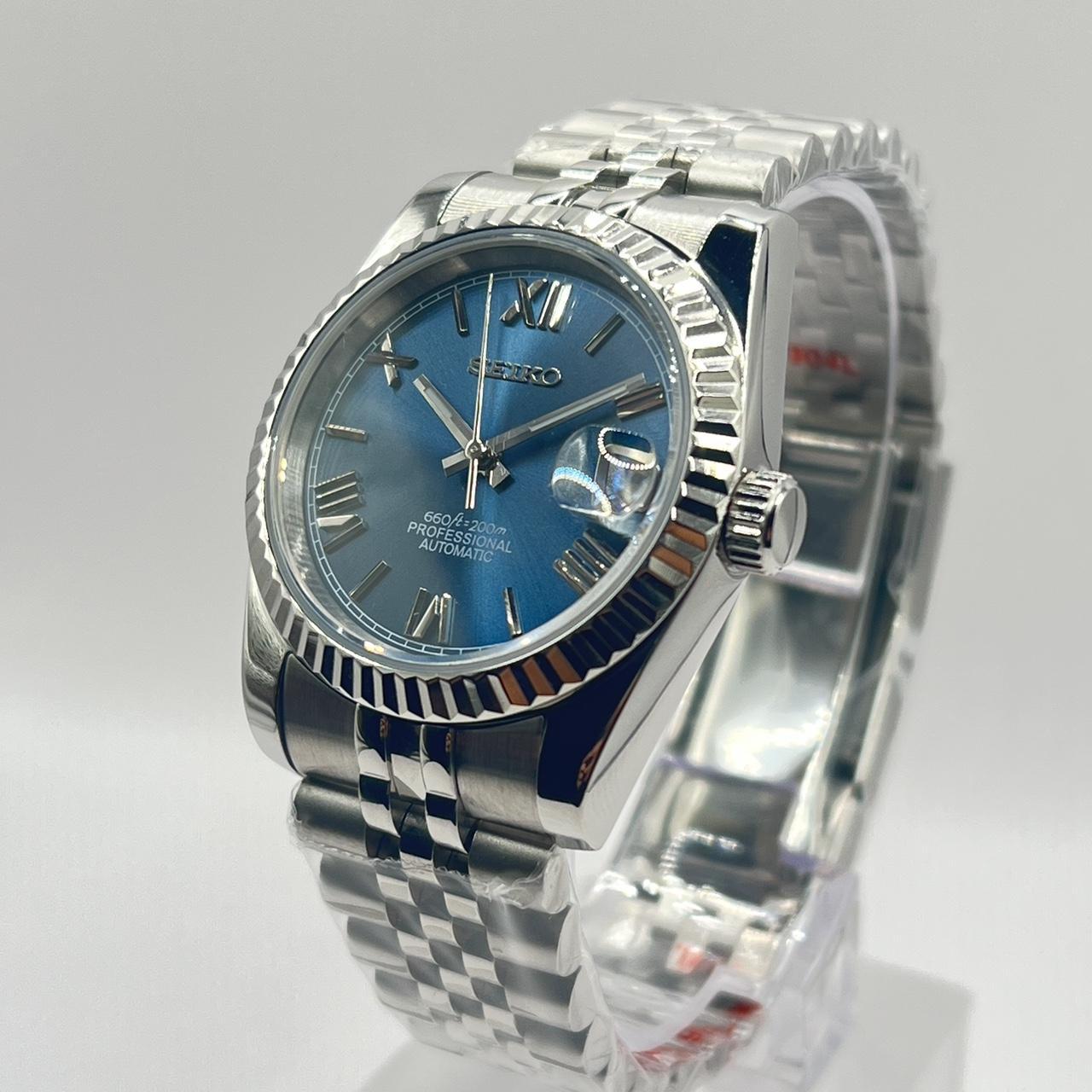 SEIKO MOD WATCH - MIDNIGHT BLUE Seiko MOD watch... - Depop