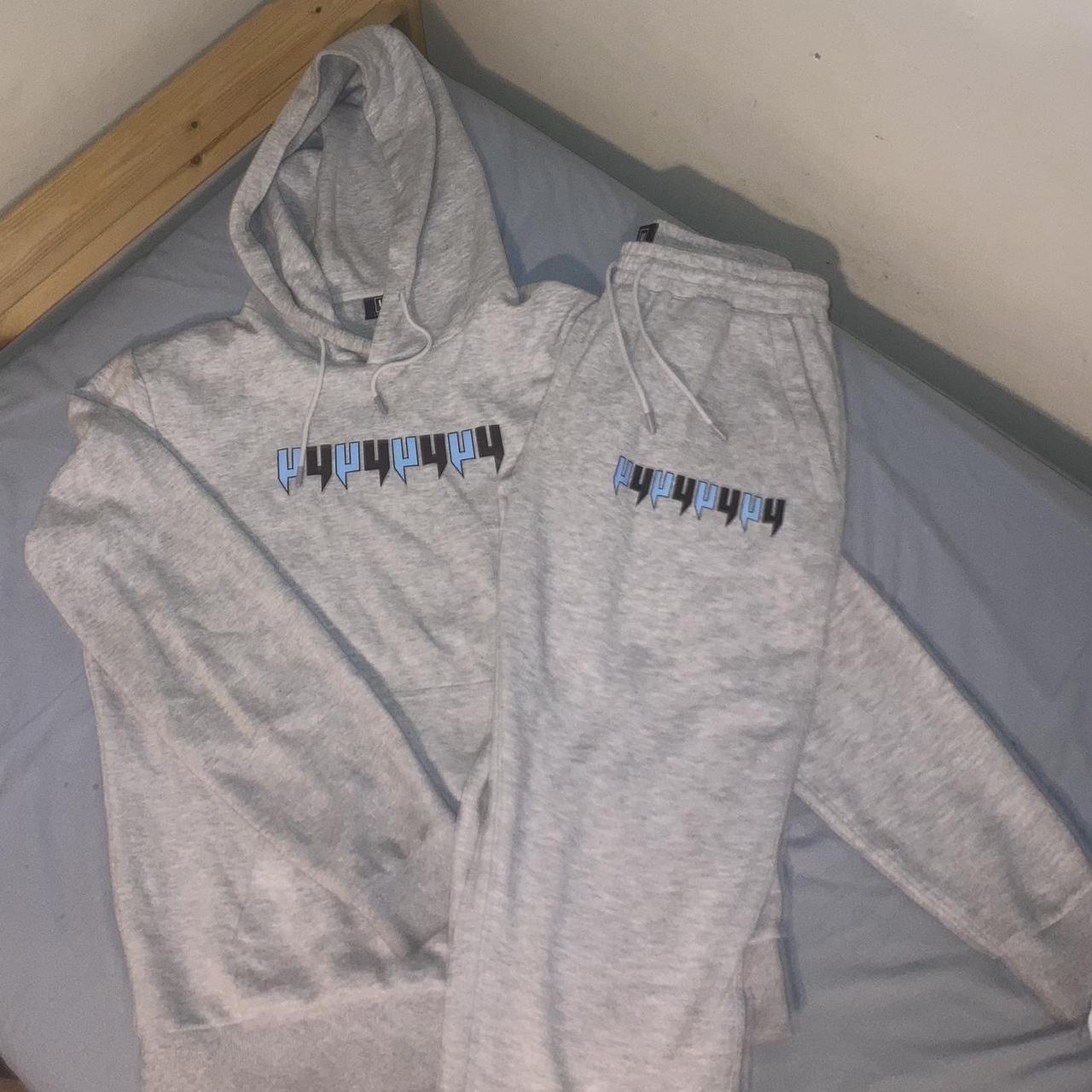 Yelir World Grey Tracksuit Good condition only worn... - Depop