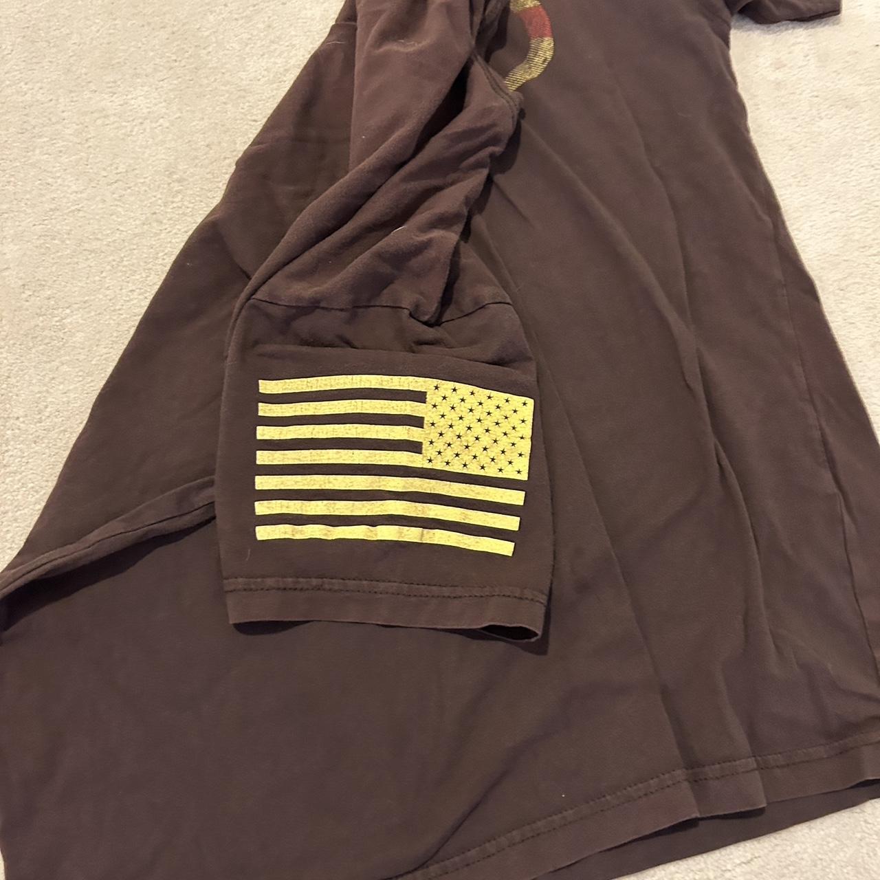 Brown and tan American flag deer shirt #y2k DM for... - Depop