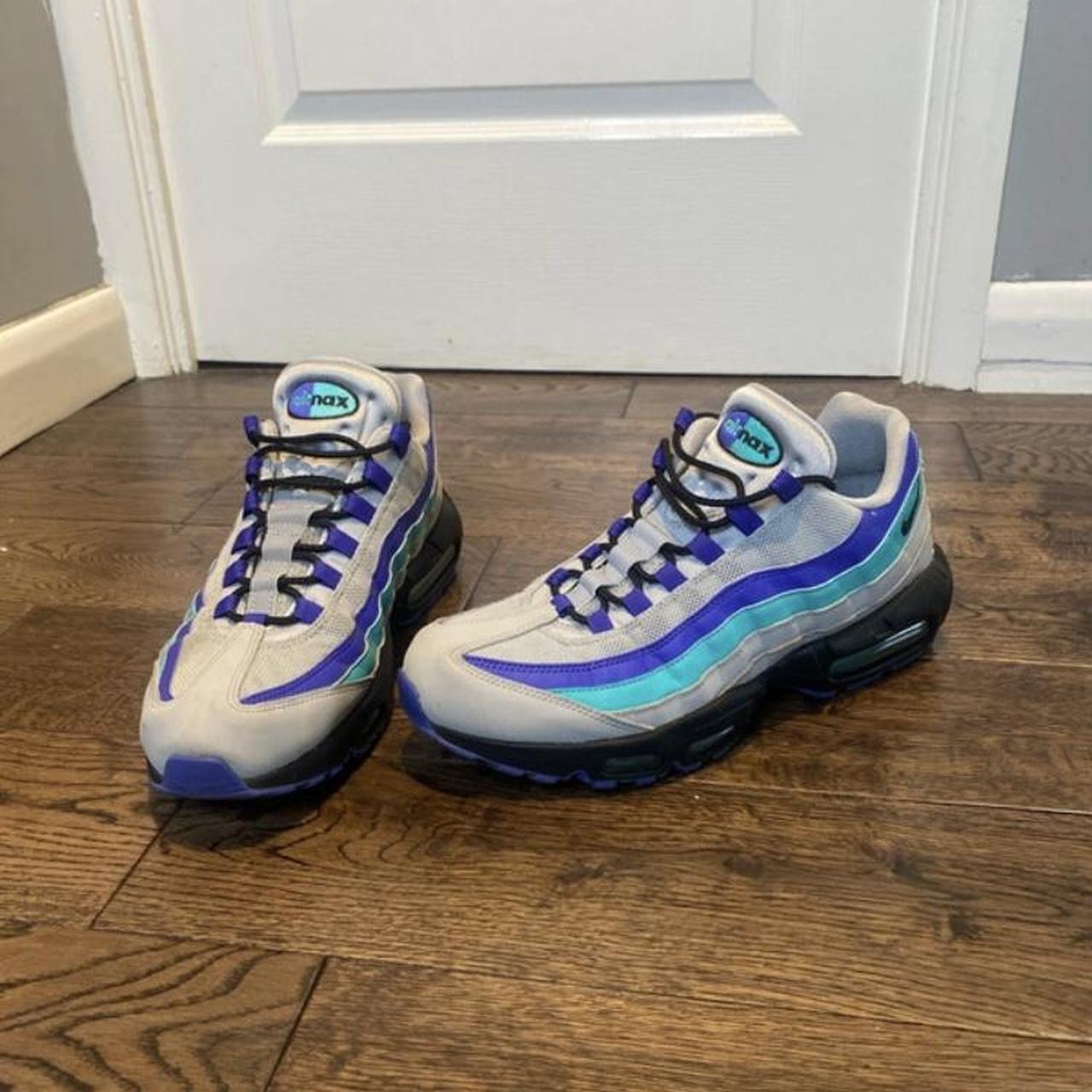 *Nike 95 grey wolf grapes* Hardly worn really good... - Depop