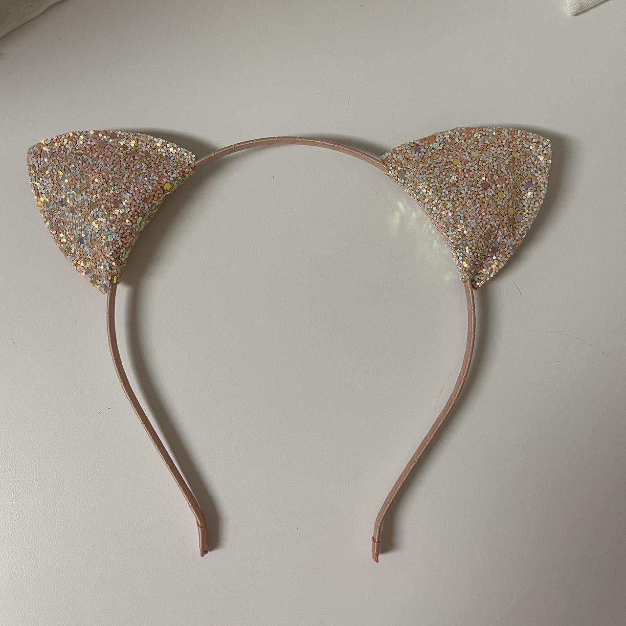 Glitter Pink Cat Ears Headband I Used When I Saw Depop