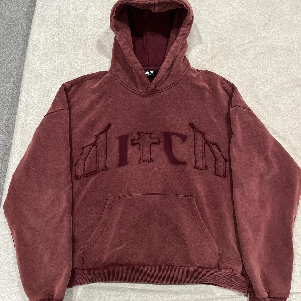 Ditch LA MISSING PATCH PULLOVER (CRIMSON) Size Large... - Depop