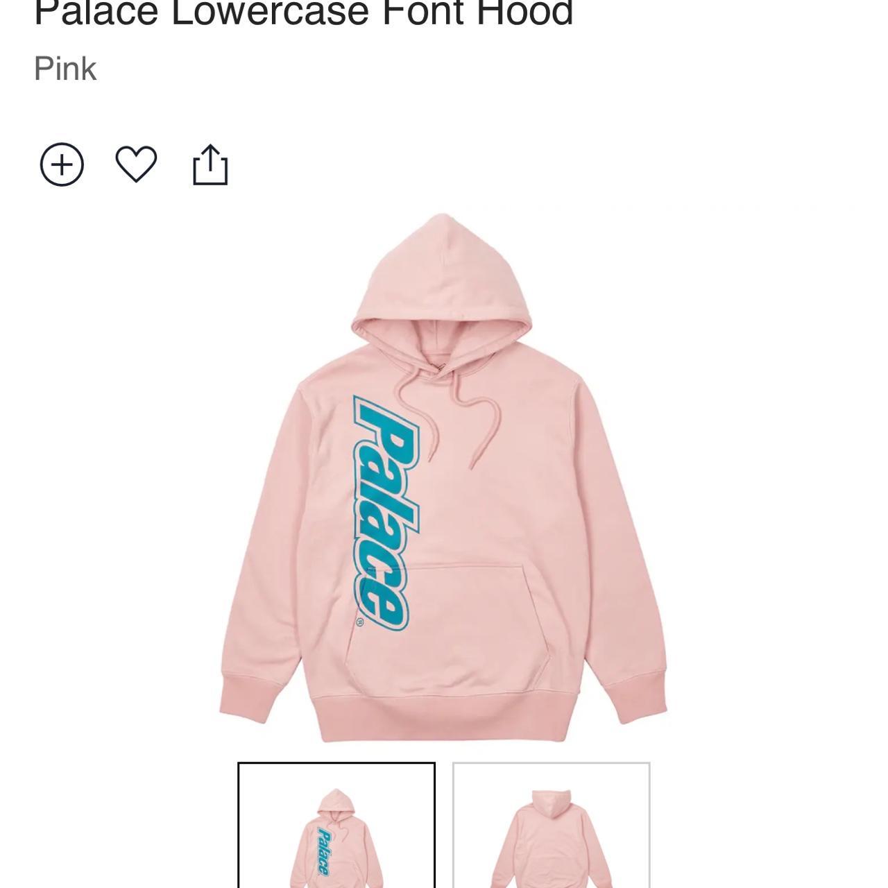 Palace LOWERCASE FONT HOOD PINK #palace - Depop