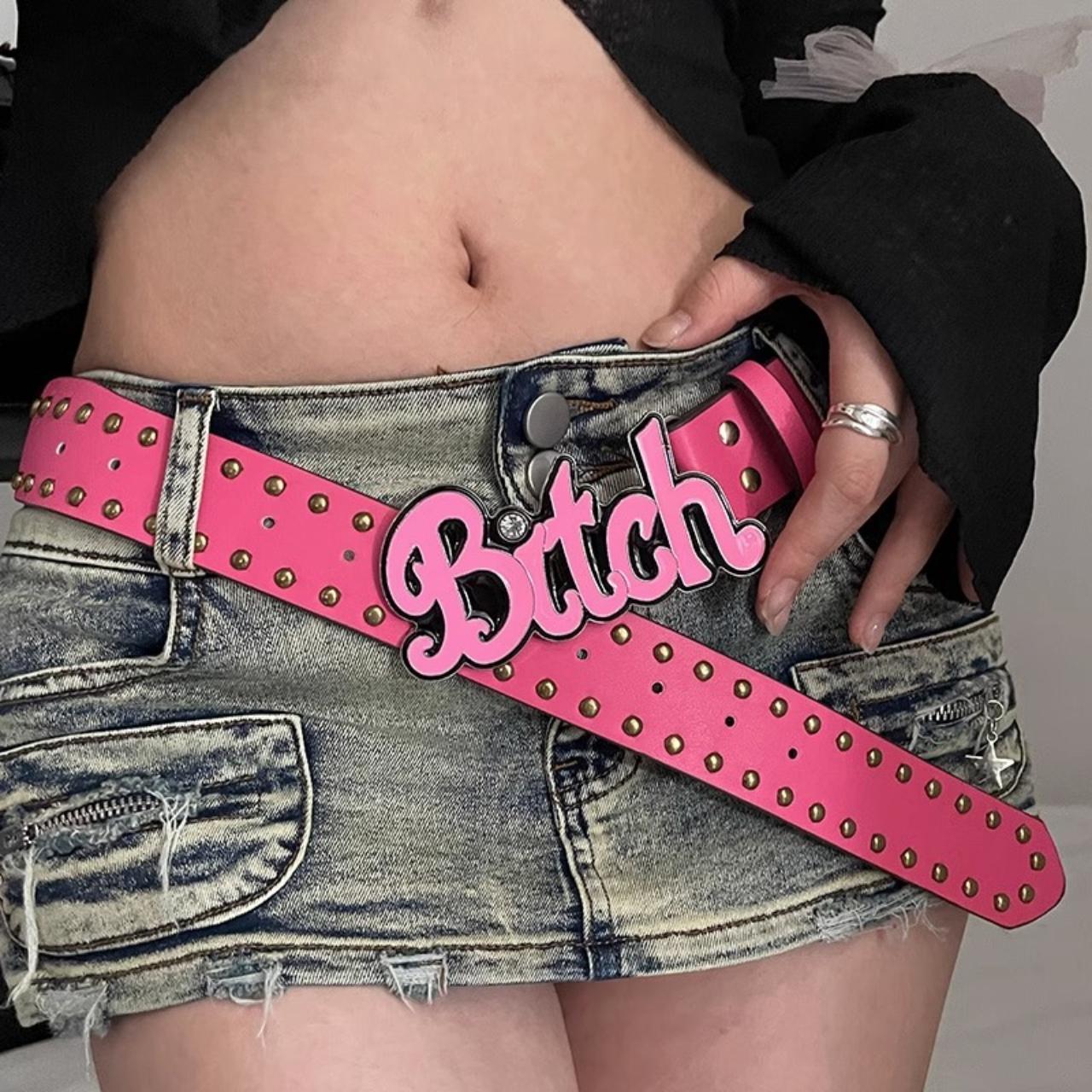 Y2k Pink Hot Girl Belt Pu Brand New And High Depop