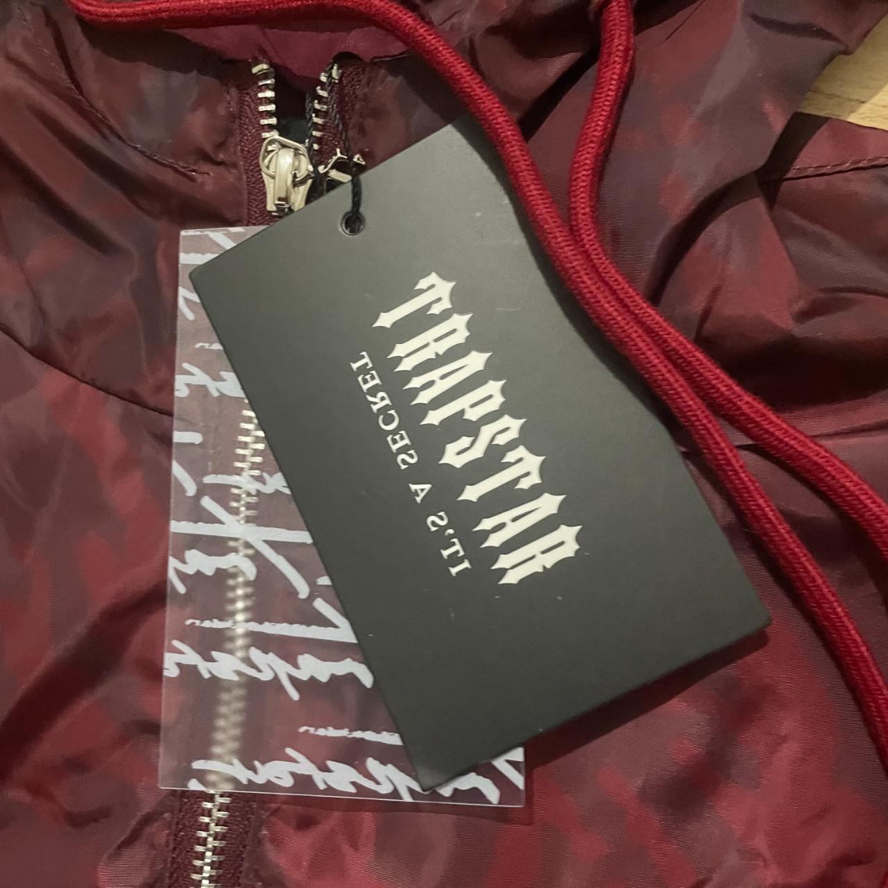 Trapstar Men's Red and Black Jacket size s - Depop