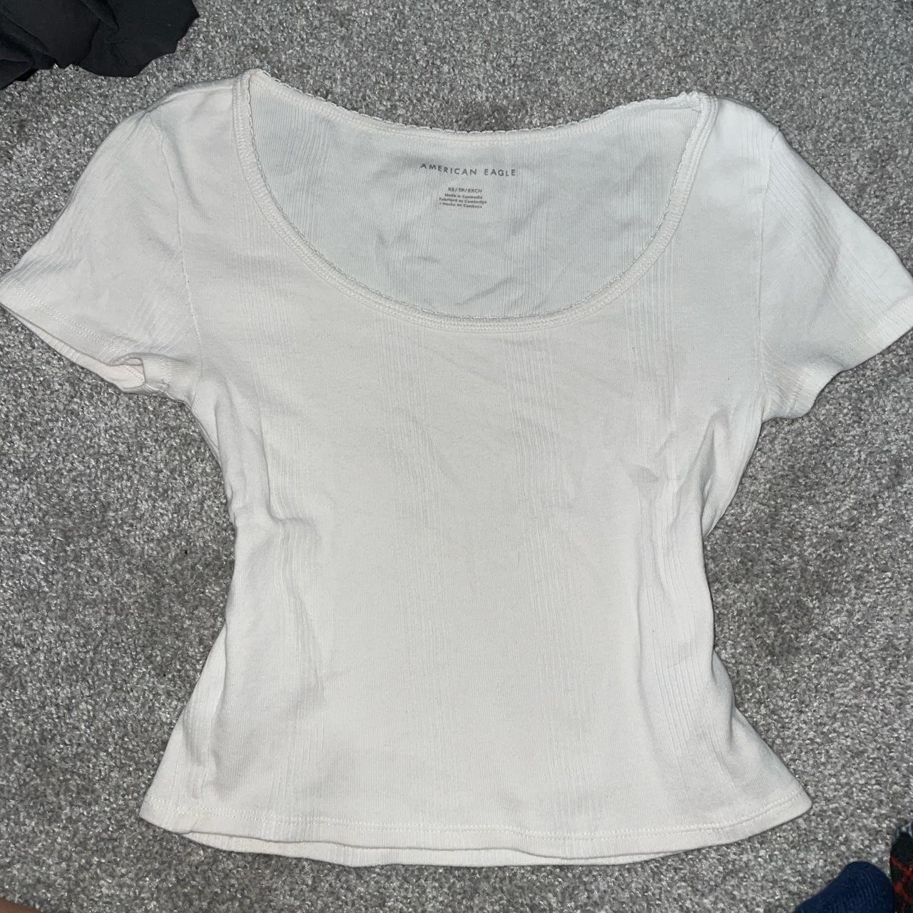 White american eagle shirt no flaws - Depop