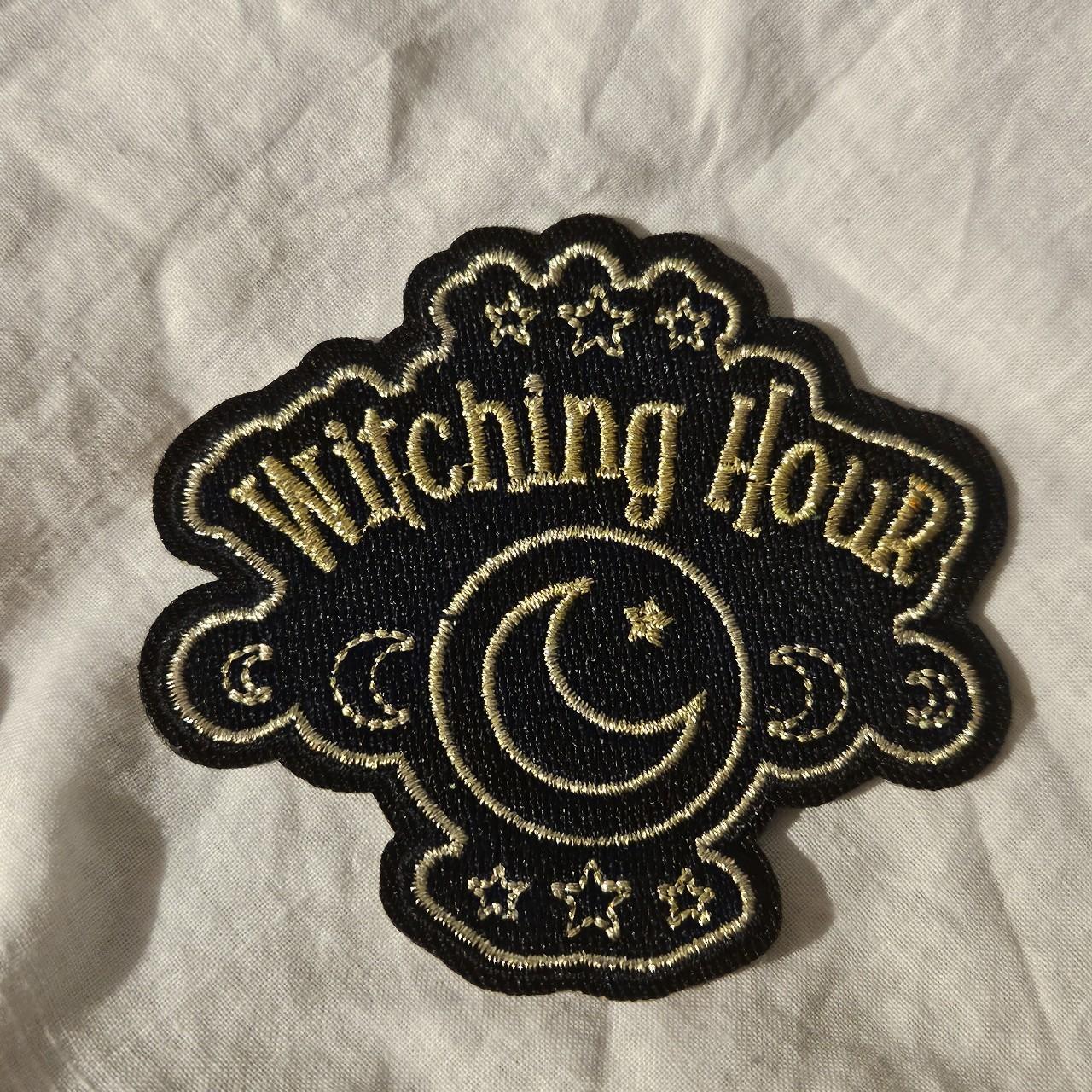 Witching hour spooky goth emo witch patch. Iron on... - Depop