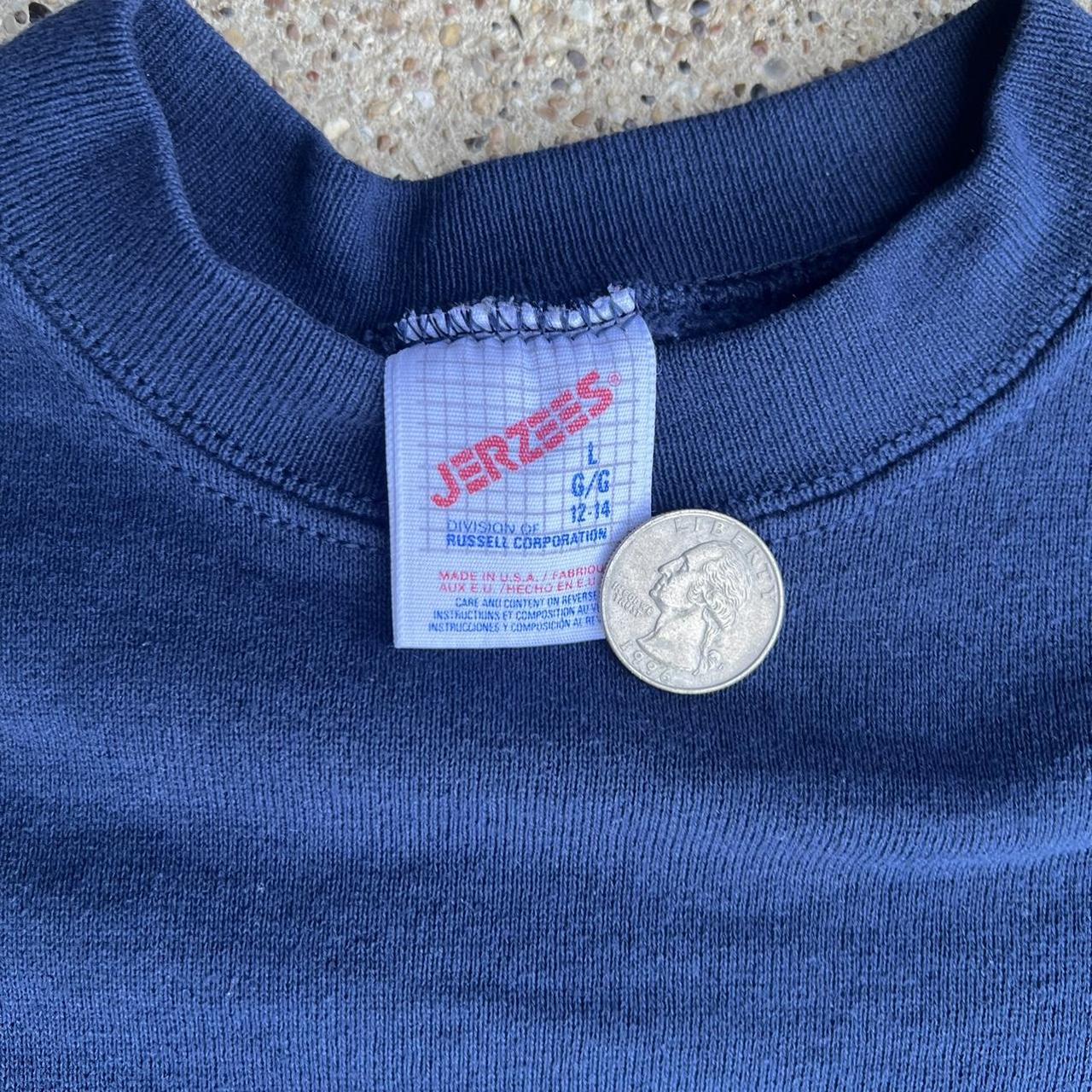 Vintage early 90s Jerzees blank crewneck tagged... - Depop