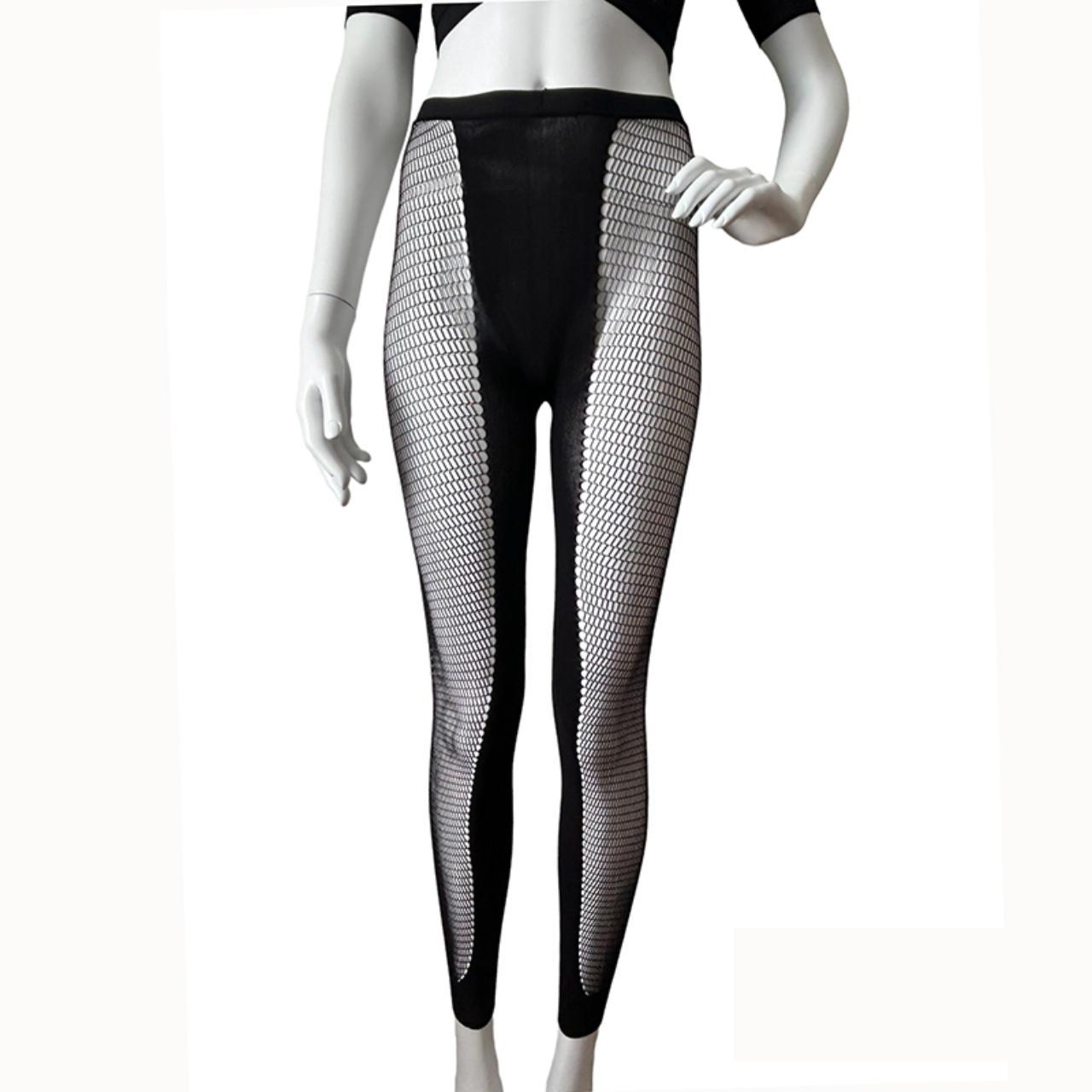 Fishnet Panelled Off The Shoulder Crop Top Halter... | Depop