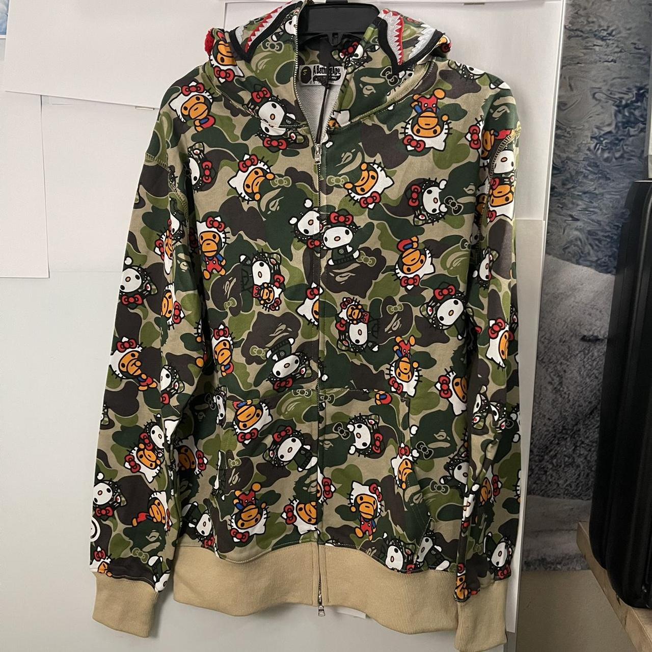 Large Bape Army Green Camo Limited Edition Hello... - Depop