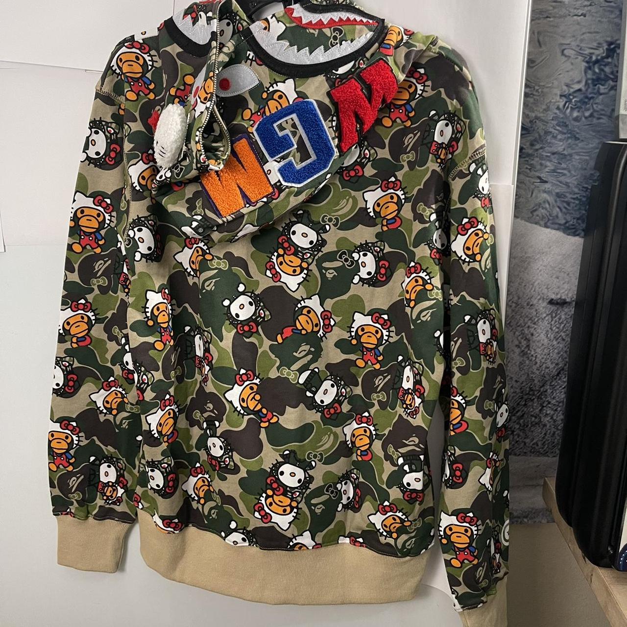 Large Bape Army Green Camo Limited Edition Hello... - Depop