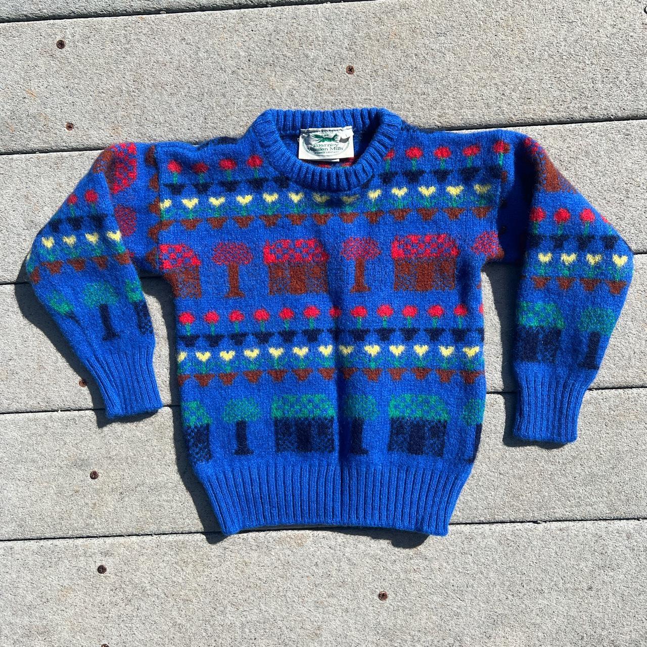 Children’s Wool Sweater vintage 100% pure wool Youth... - Depop
