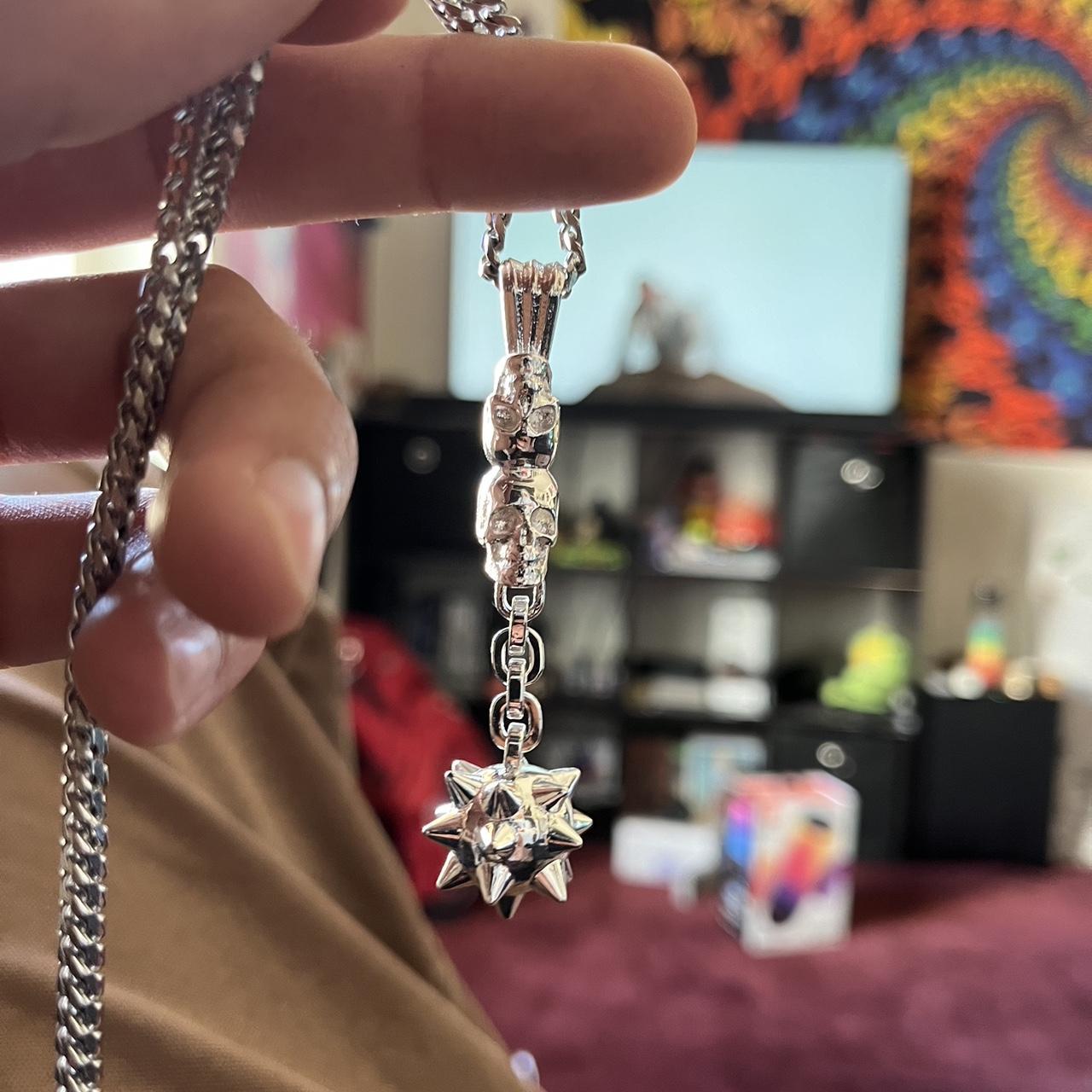 Hard jewelry chain and pendant 925 sterling... - Depop