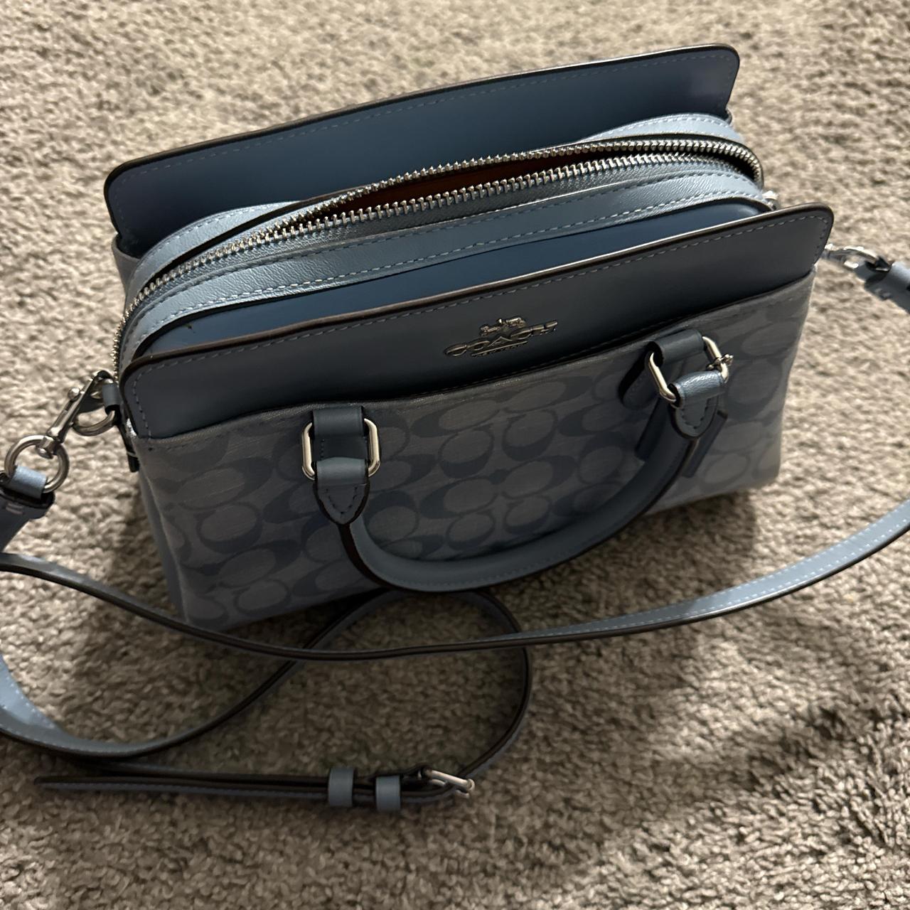 Blue coach bag in good condition - Depop