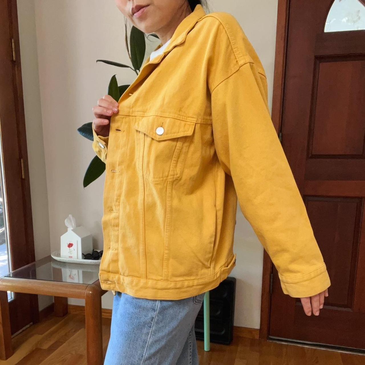oversized yellow denim jacket by H&M 💛 bought this... - Depop