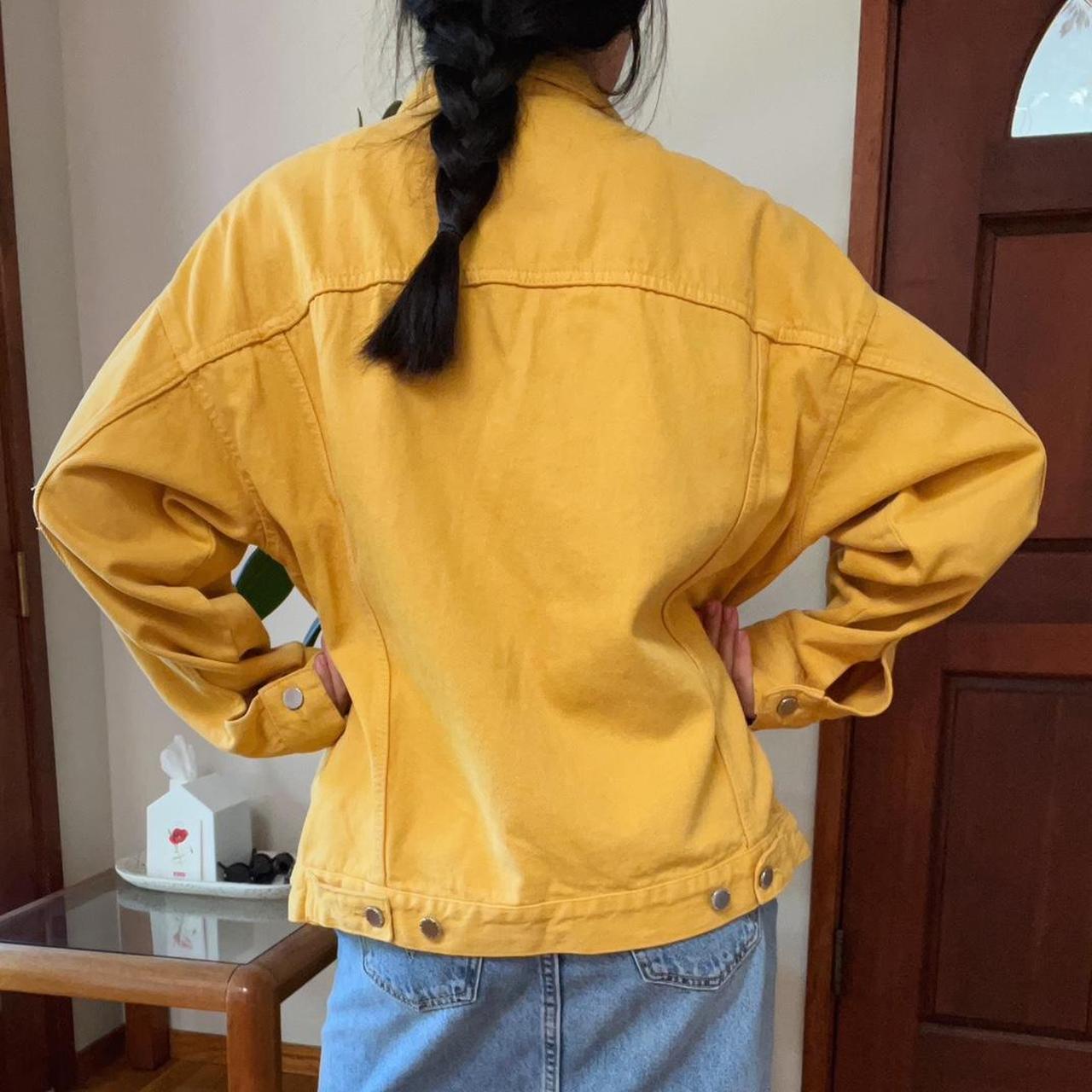 oversized yellow denim jacket by H&M 💛 bought this... - Depop