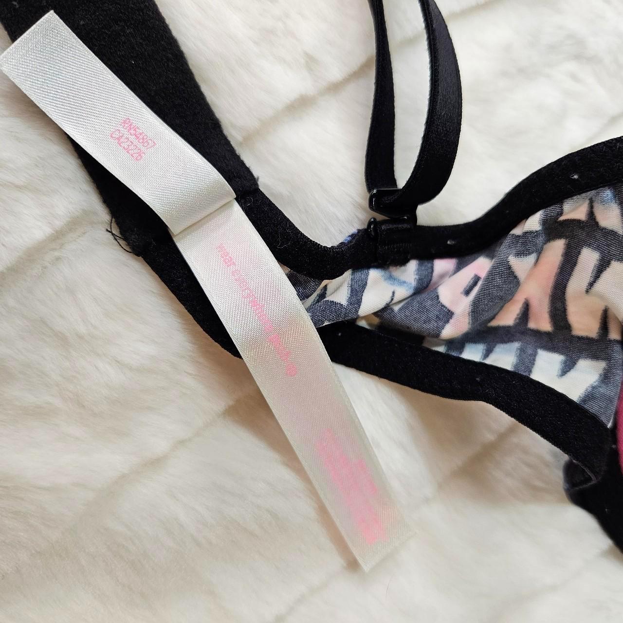 VS PINK Tie Dye Logo Wear Everywhere Push-Up Bra,... - Depop
