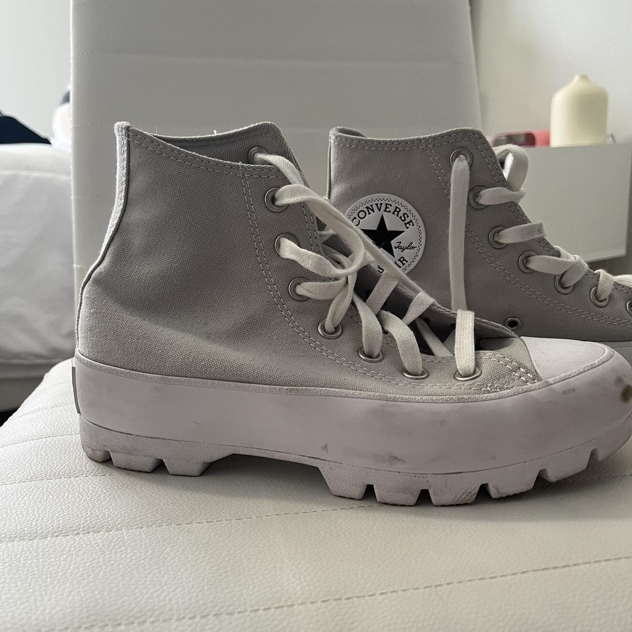 Converse Platform high tops - Grey Worn a FEW times... - Depop