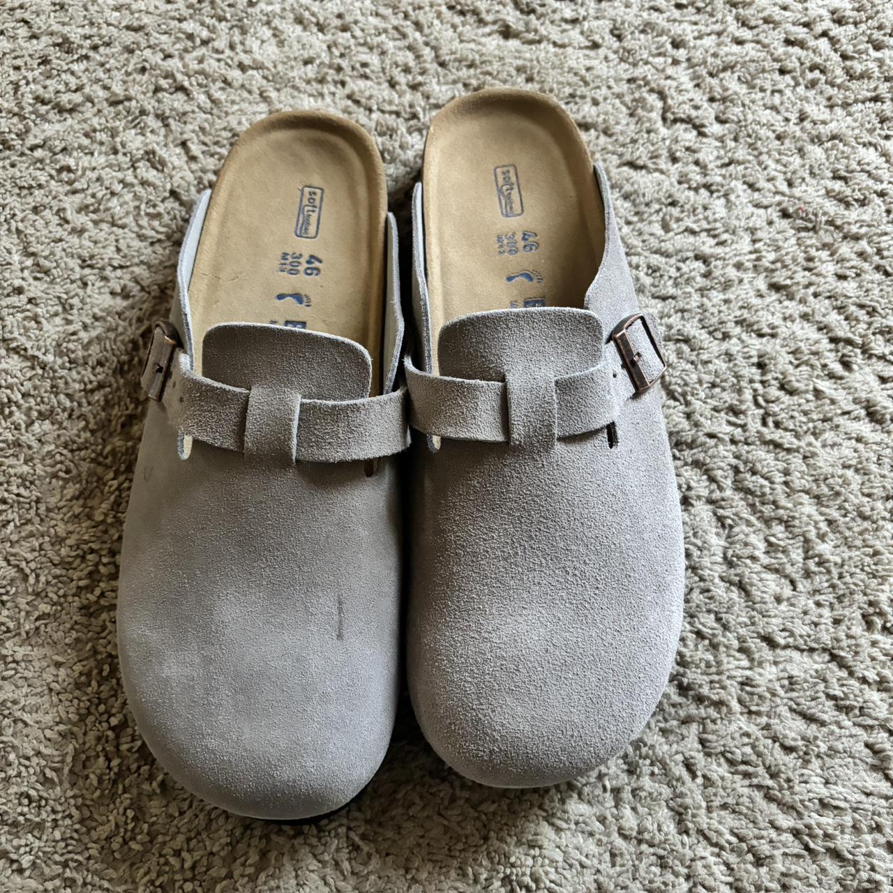 Birkenstocks Boston clogs size size 12 narrow fit... - Depop