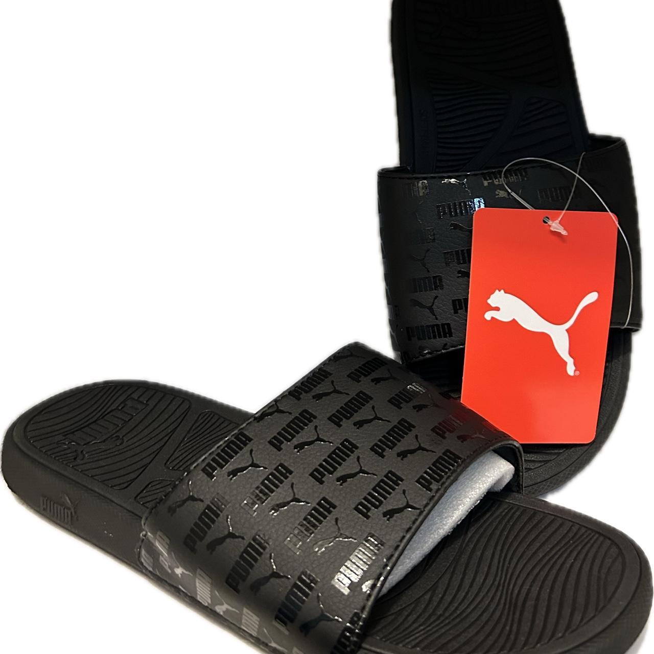 Men’s Puma Slides. Black. New with tags - Depop