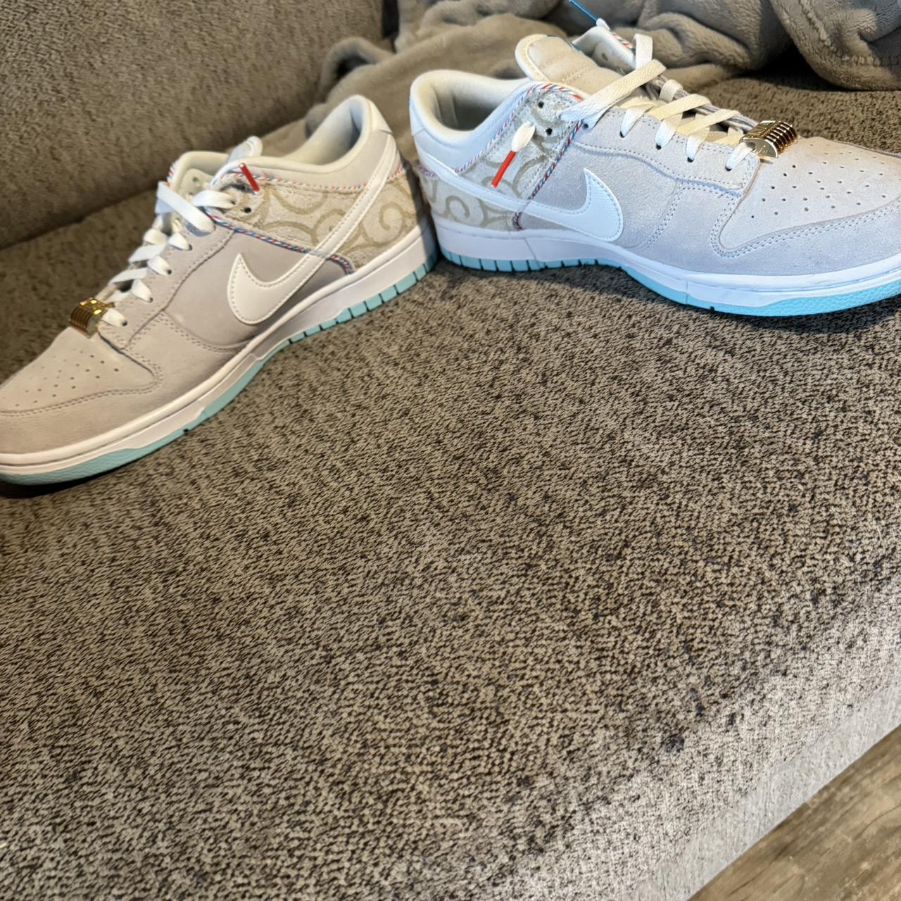 Nike barbershop dunks Size 11 worn literally once - Depop