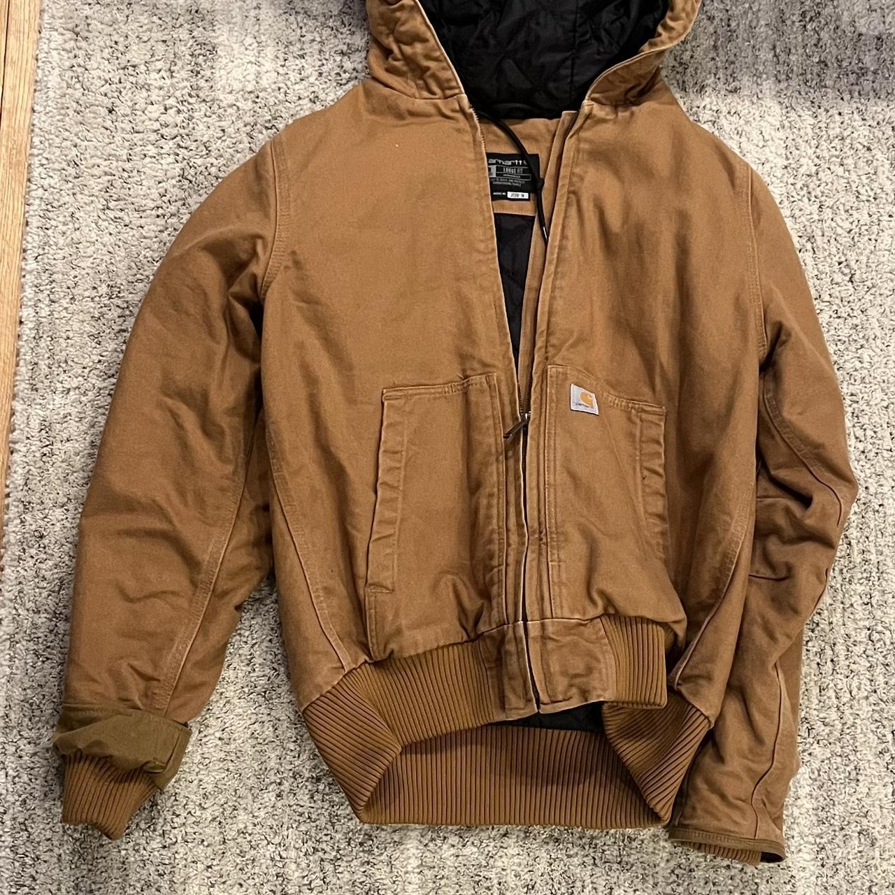 Carhartt workwear jacket brown Men’s small - Depop