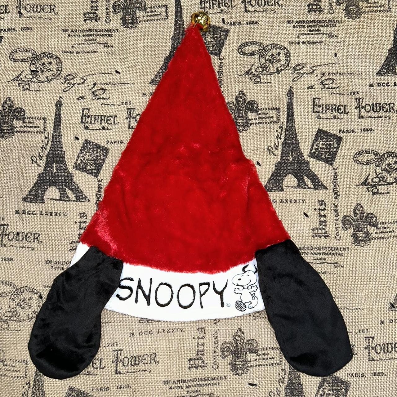 Peanuts Snoopy Santa Hat Spellout Ears Adjustable... - Depop