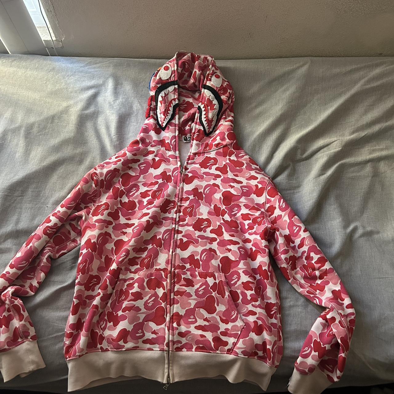 Real bape hoodie very authentic says 3XL for size... - Depop