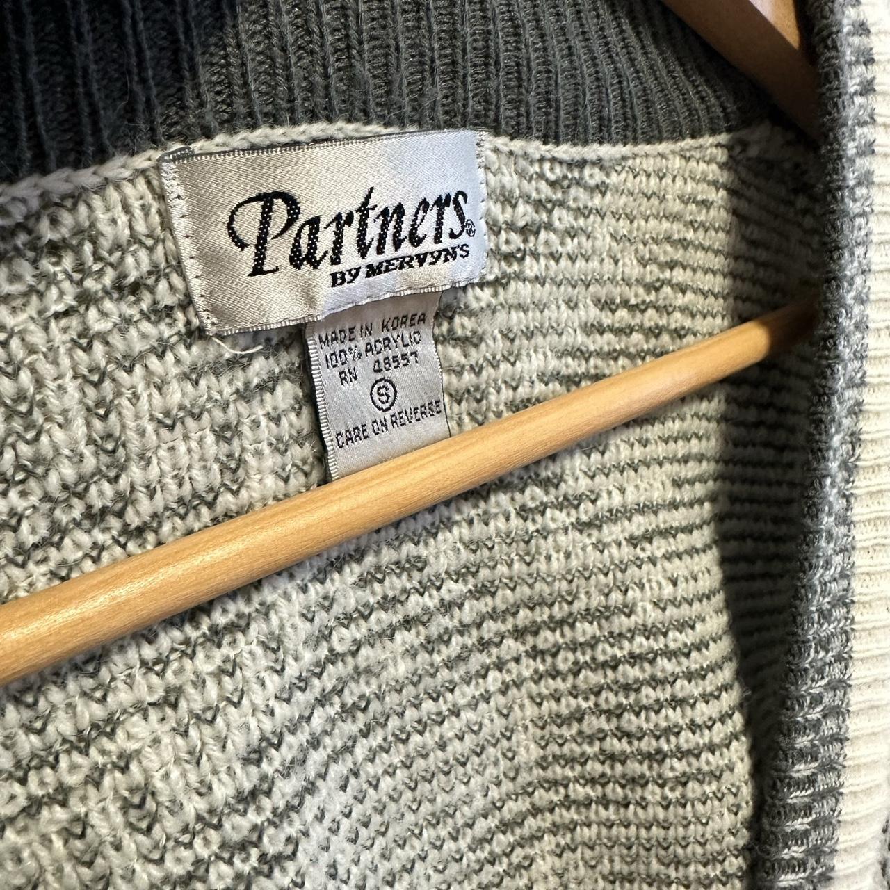 Vintage PARTNERS BY MERVYNS cardigan sweater •size... - Depop