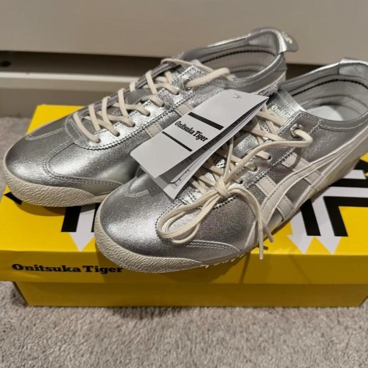 "BNW onitsuka tiger Mexico 66 SD silver cream... | Depop