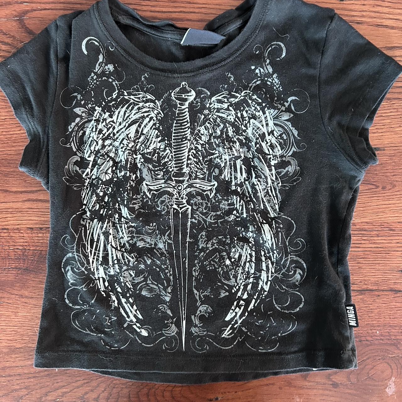 cute alt crop top from minga london - Depop