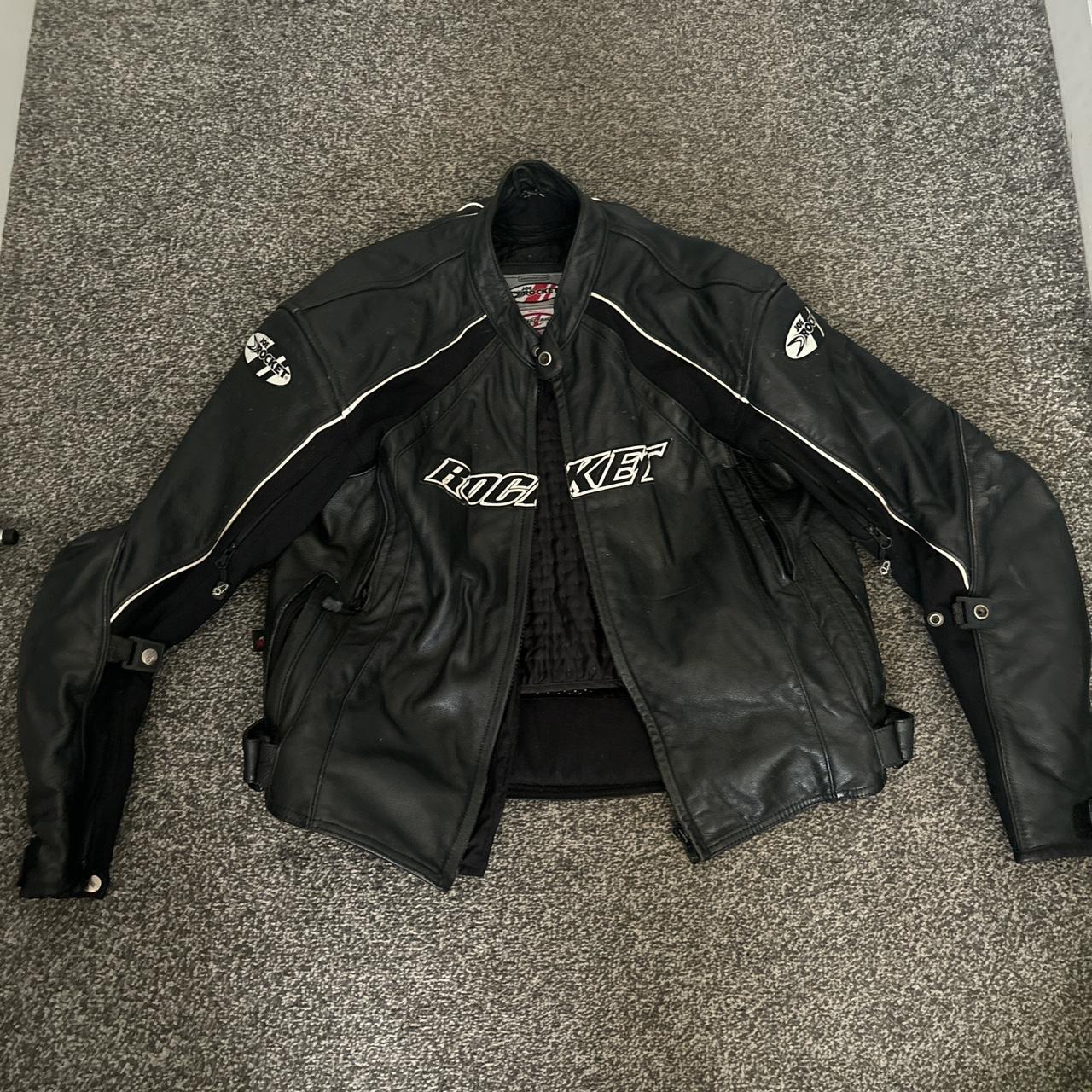 Large, Black, Padded, Joe rocket motorcycle jacket. - Depop